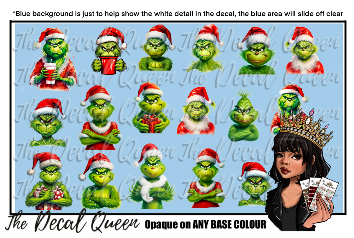 GRINCH SHEET – queenofdecals
